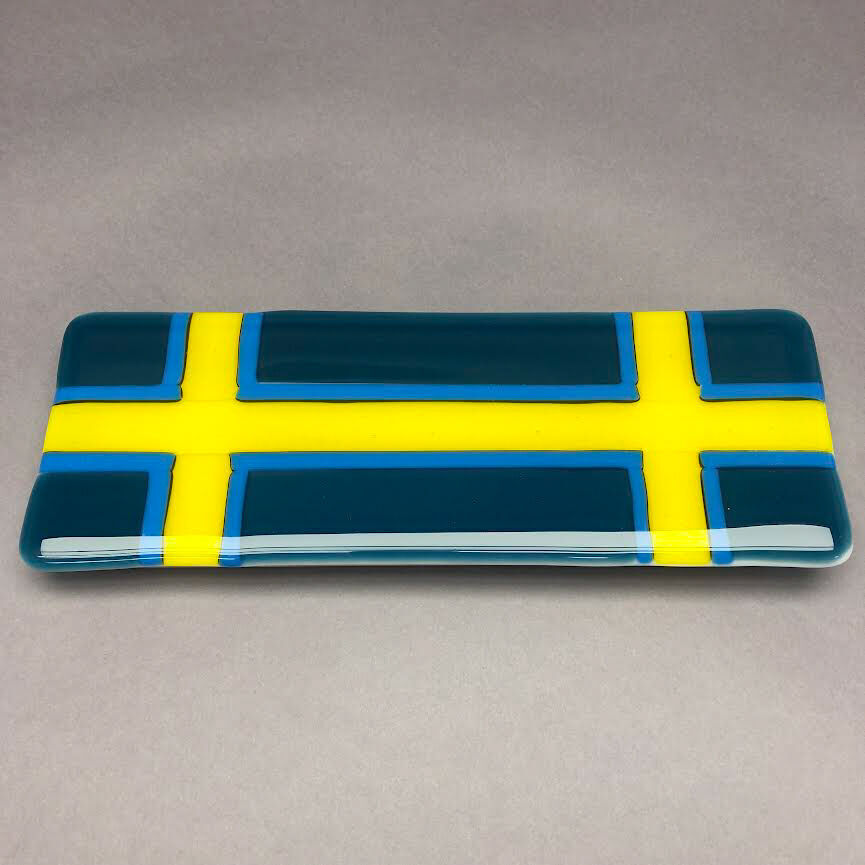 Swedish Flag Tile – Potekglass